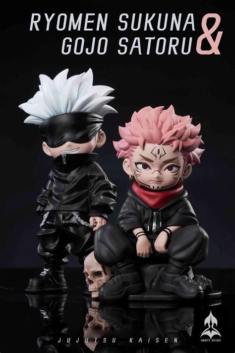 Chibi Ver Satoru Gojo And Ryomen Sukuna Jujutsu Kaisen Resin Statue