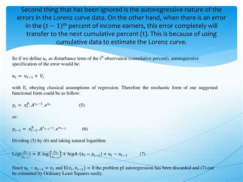Ppt Functional Form For Estimating The Lornez Curve Powerpoint Presentation Id2933640