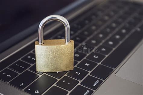 Computer Security Concept With A Closed Padlock On Top Of The Keyboard