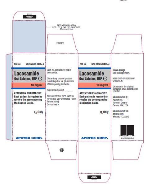 Ndc 60505 0405 Lacosamide Oral Solution Solution Oral Label Information Details Usage