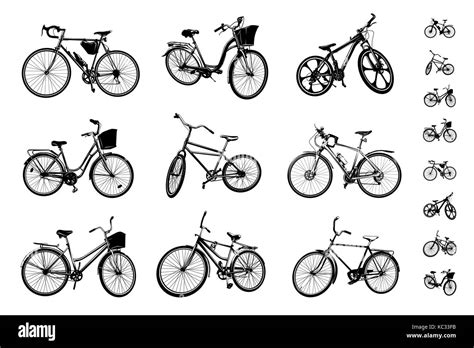 Vector Bicycles Set Stock Vector Image Art Alamy
