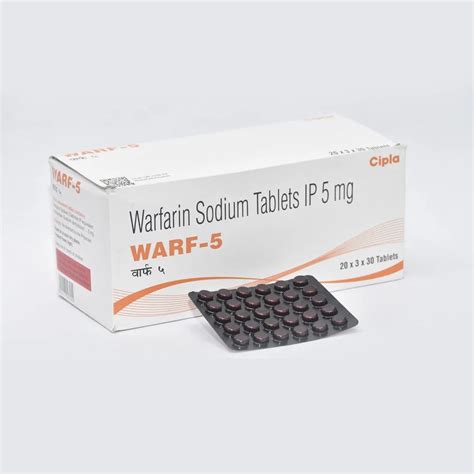 Warf 5 Warfarin Tablet At ₹ 80 64 Stripe Warfarin Sodium Tablets In Nagpur Id 2854070923848