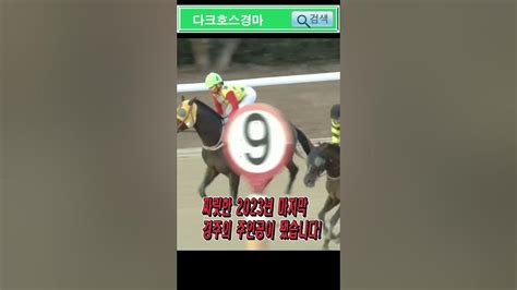 【다크호스경마】 부산 최은경 기수 24년 새해 첫경주 우승 축하 Youtube