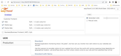 Dynatrace Sample Application For Demo And Lab Using Easytravel