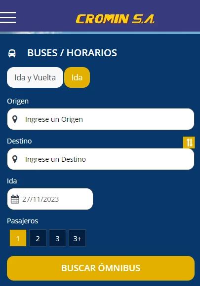 ️ Cromin Horarios Pasajes Tarifas Agencias Teléfonos