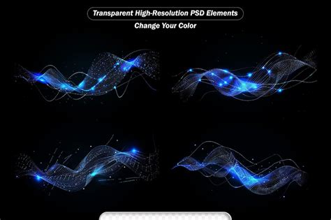 Premium Psd Artificial Intelligence Wave Lines Neural Network Vector In Concept Of Technology