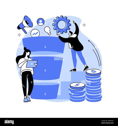 Sales Pipeline Management Abstract Concept Vector Illustration Stock