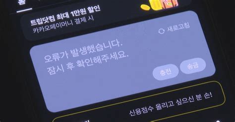 카카오페이 2시간 가량 장애…결제·송금 먹통
