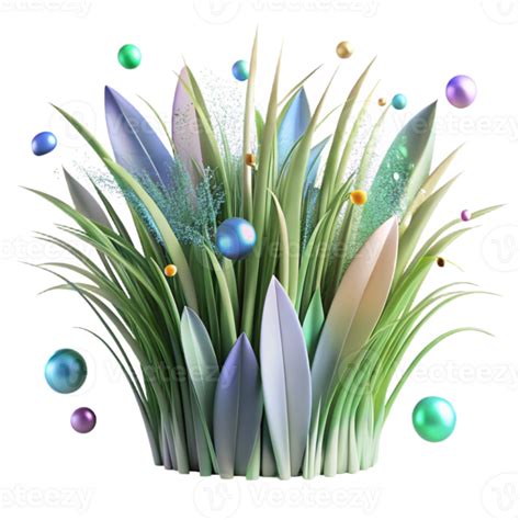 Elegant Traditional Close Up Grass Blades Isolated For Realistic