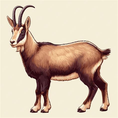 Premium Vector Cute Chamois Vector Cartoon Illustration