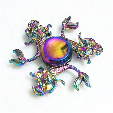 【fanco Toy Store】rainbow Hand Spinner Fidget Alloy Metal Fidget Metal