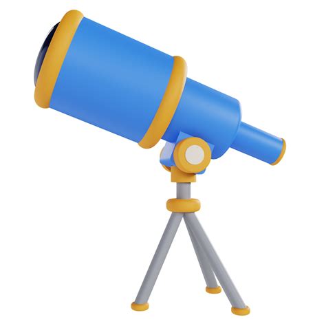 3d Blue Telescope Illustration Premium Png 11299291 Png