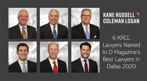 Six Kane Russell Coleman Logan Attorneys Named To D Magazines 2020
