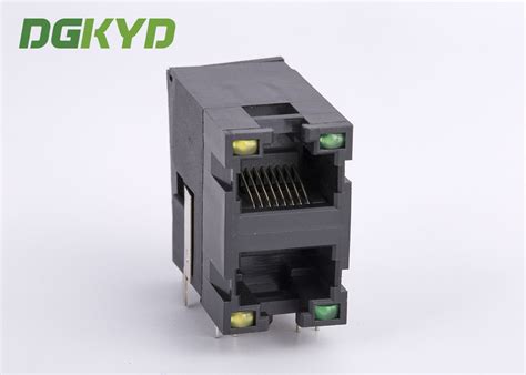 Unshielded X Stack Double Port RJ Connector Without Transformer Ethernet Socket
