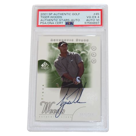 Lot Detail Tiger Woods Signed 2001 Sp Authentic Stars Ltd Ed Golf