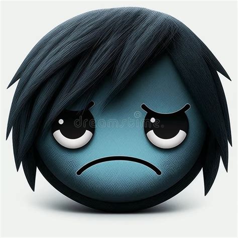 Cara Emo 3d Emoji Generado Por Ai Stock De Ilustración Ilustración De Charlas Oscuro 264289160