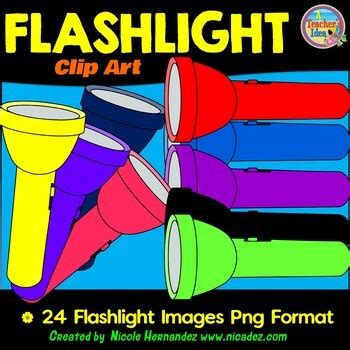 Flashlight Clipart By Nicole Hernandez A Teachers Idea Tpt