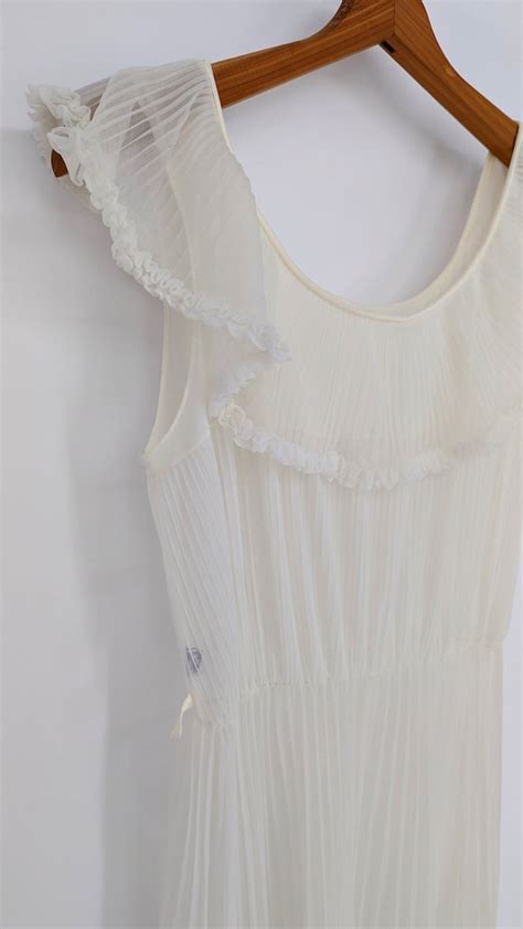 1960s Sheer Pleated Nightgown Gem