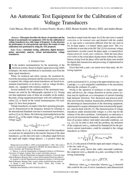 An Automatic Test Equipment For The Cali Pdf Analog To Digital Converter Calibration