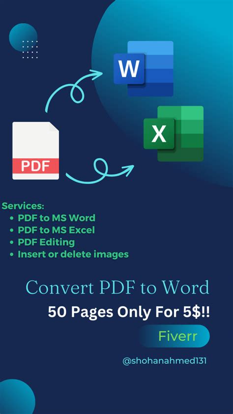 Convert Pdf To Word By Shohanahmed131 Fiverr
