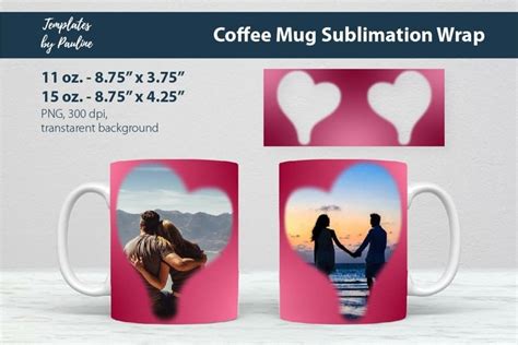 Photo Mug Wrap Template Oz Cricut Mug Sublimation Design