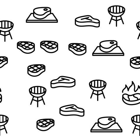 Meat Steak Vector Seamless Pattern 10327725 Vector Art At Vecteezy