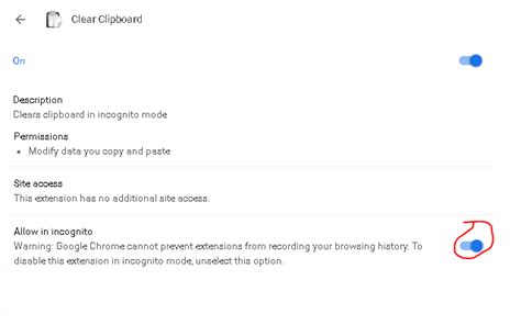Clear Clipboard Chrome Web Store