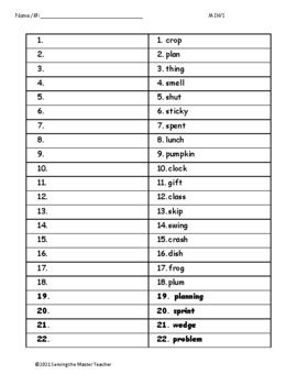 HMH Into Reading Third Grade Module One Spelling Test TPT