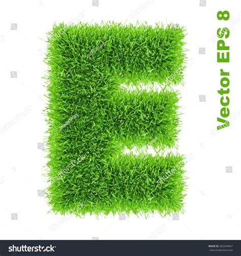Letter Grass Alphabet Vector Illustration Eps Stock Vector Royalty