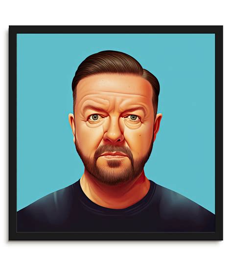 Ricky Gervais Famous Faces Plume