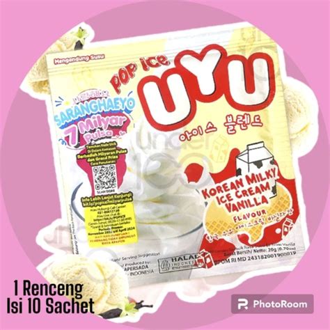 Jual Pop Ice Renceng Uyu Korean Milky 1 Renceng 10 Sachet