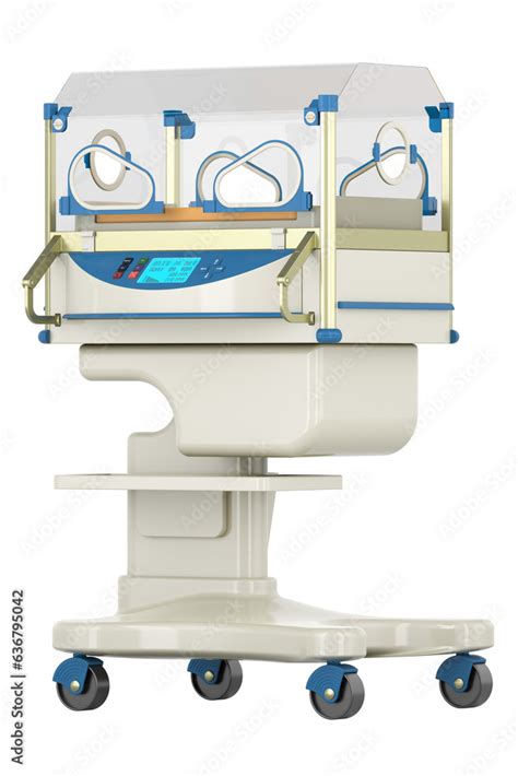 Neonatal Incubator Infant Incubator 3d Rendering Isolated On
