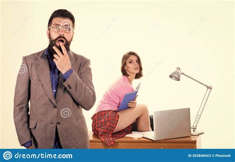 Office Manager Or Secretary Lady Office Worker Personal Secretary Full Of Desire Stock Image