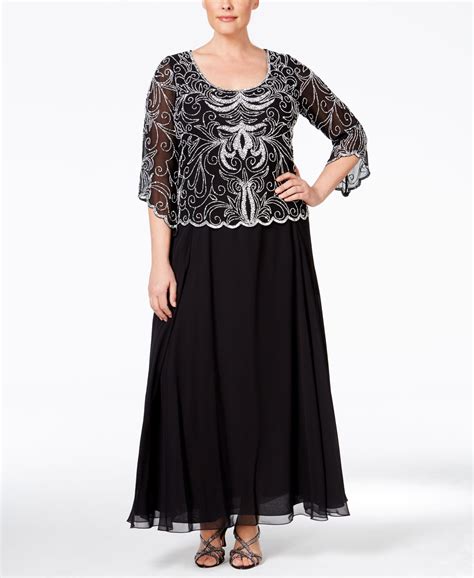 J Kara Plus Size Embellished A Line Gown Dresses Women Macys
