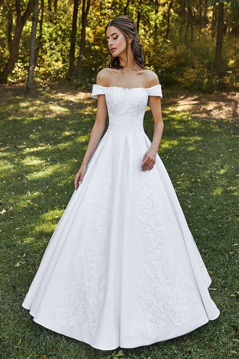 Off Shoulder Wedding Dress Lace Wedding Dress Off The Shoulder Laced Corset Bridal Gown Lace