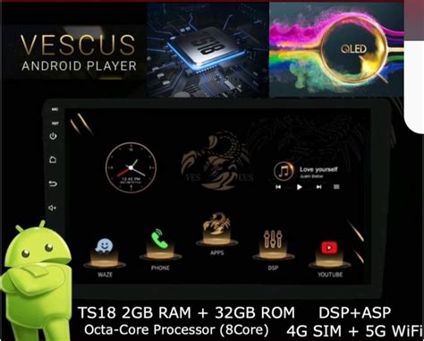 NEW VESCUS Android Car Player Monitor T3L 2 32 DSP Octa Core