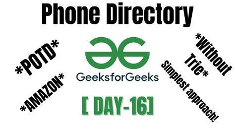 phone directory gfg potd easy without trie easy solution