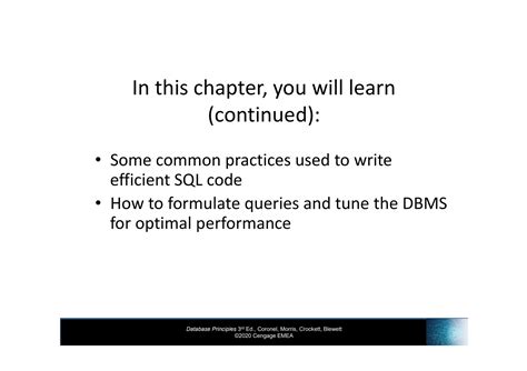 Inf3703 Chapter 13 Managing Database Sql Performance Pdf