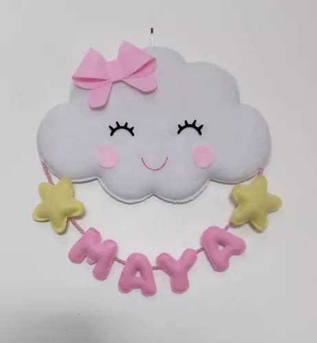 Enfeite Porta Maternidade Chuva De Amor Guirlanda Nuvem MercadoLivre