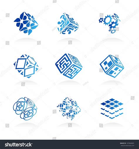 Vector Abstract Technology Icons Set Abstract Stock Vector Royalty Free Shutterstock