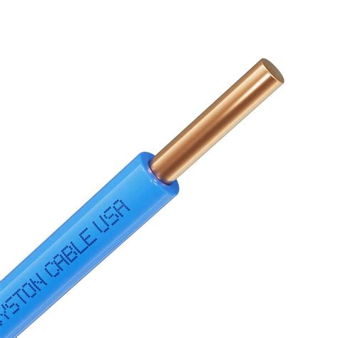 Syston Cable Technology 250 Ft Blue 14 AWG 600 Volt Solid Bare Copper
