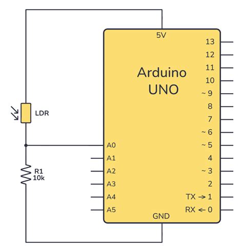 Arduino Light Sensor Circuit And Code Example