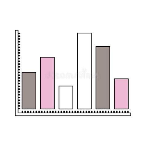 Silhouette Color Sections Of Statistical Graphs Colour Thick Bars Stock Vector Illustration Of