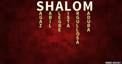 Qué Significa Shalom