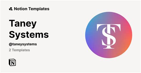 Taney Systems Template Creator Notion Marketplace