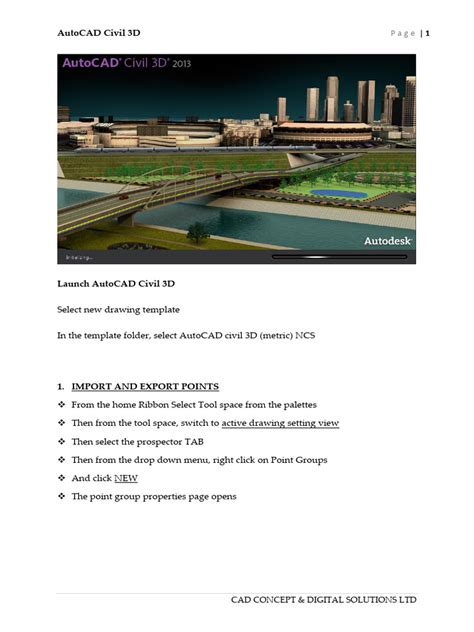 Autocad Civil 3d Manual Updated Pdf Computer Aided Design Auto Cad