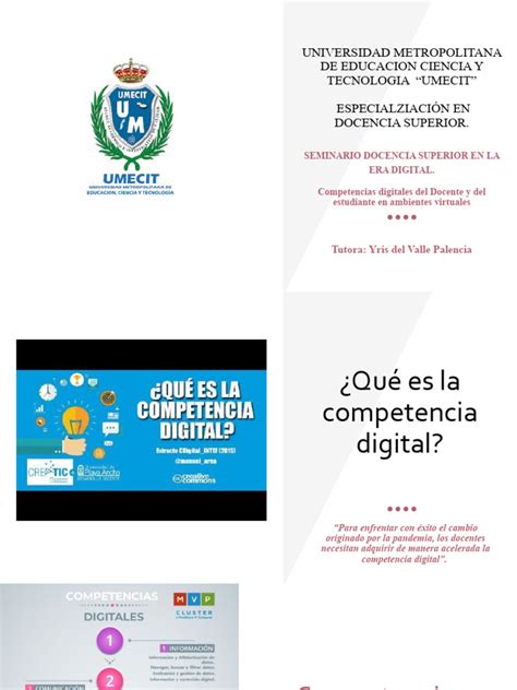Competencias Digitales En Docentes Y Estudiantes Pdf Maestros