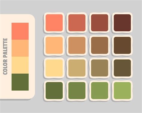 Premium Vector Salmon Lightsalmon Khaki Darkolivegreen Color Palette