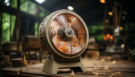 Premium Photo An Old Factory Ventilator Spinning Powering Machinery