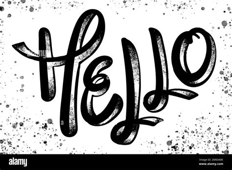 Hello Greeting Message Typography Vector Stock Vector Image And Art Alamy